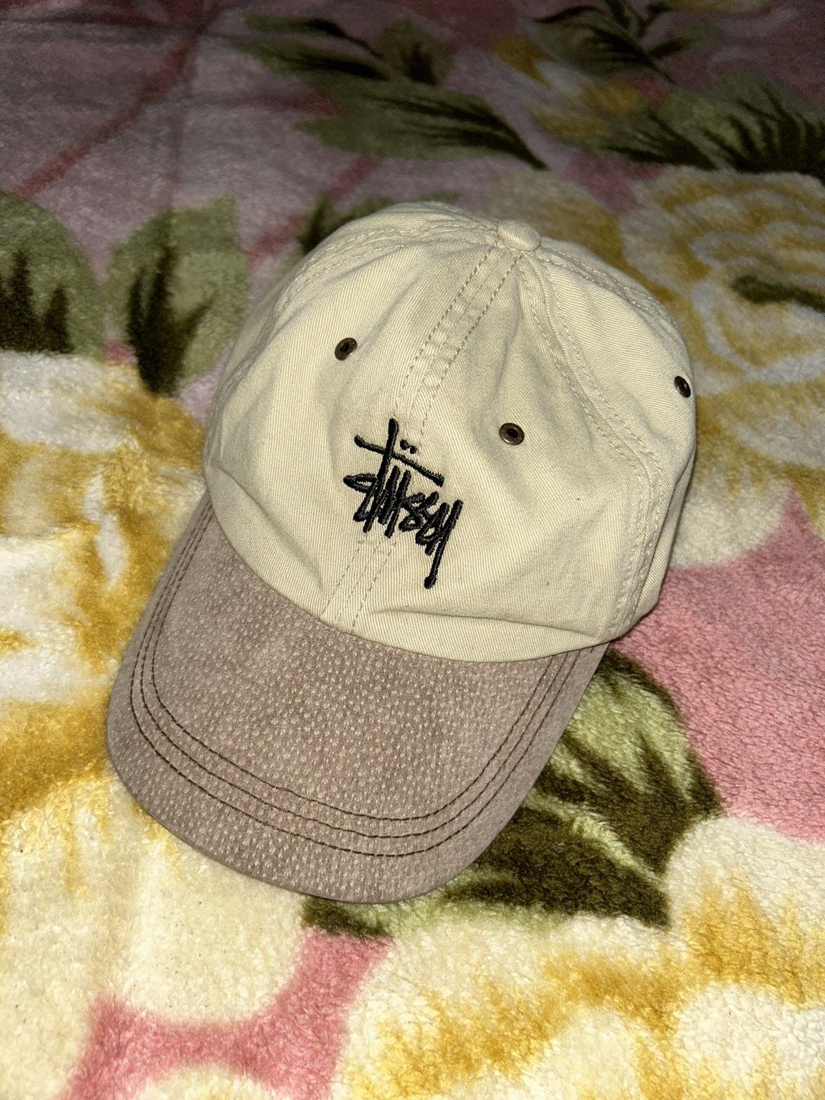 Stussy rare vintage stussy hat with leather parts | Grailed
