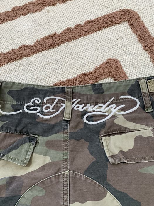 Vintage VINTAGE ED HARDY CAMOUFLAGE 2000s MINI JEANS SKIRT | Grailed