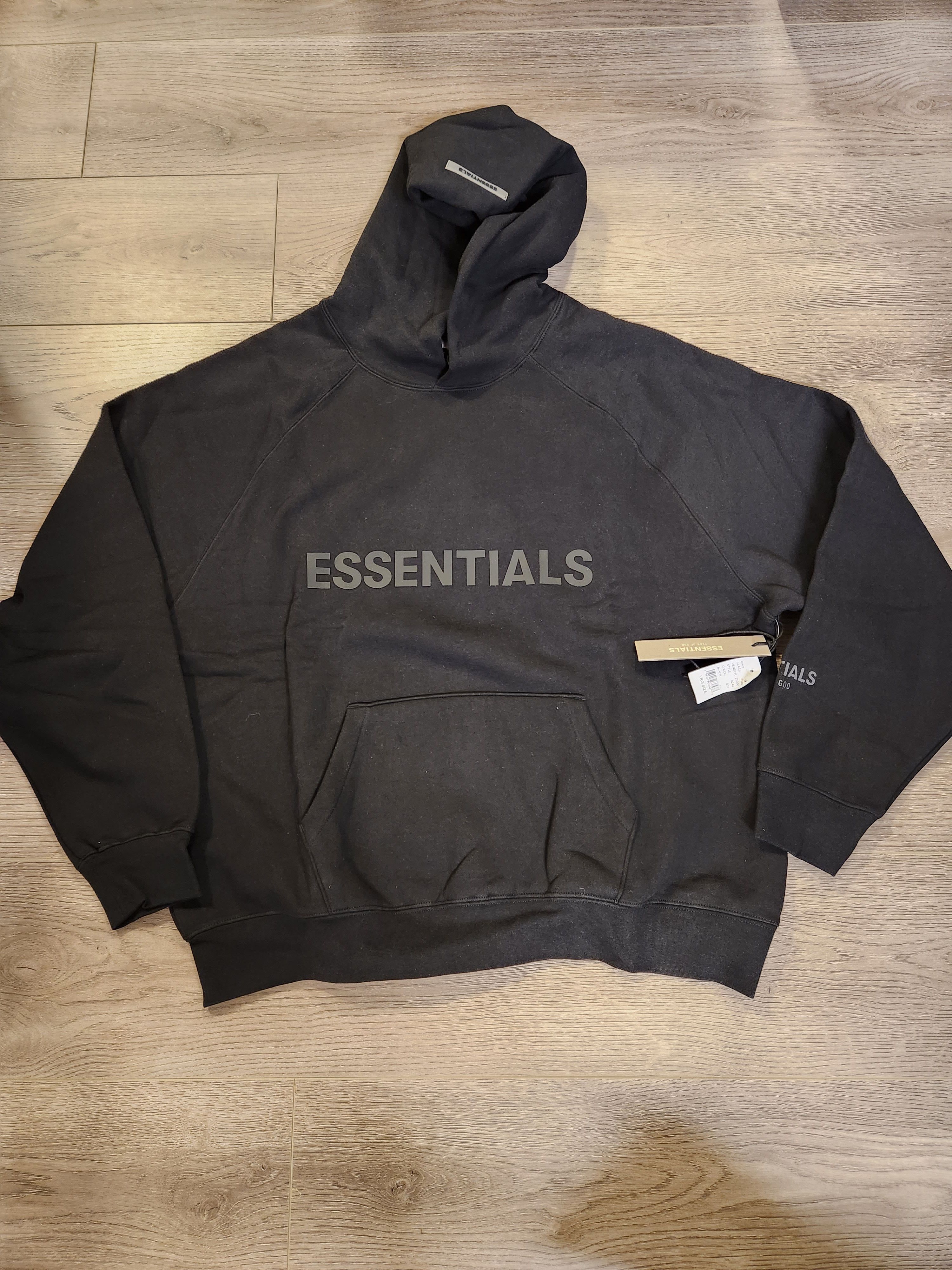 Essentials × Fear of God Fear of god essentials ss20 black pullover ...