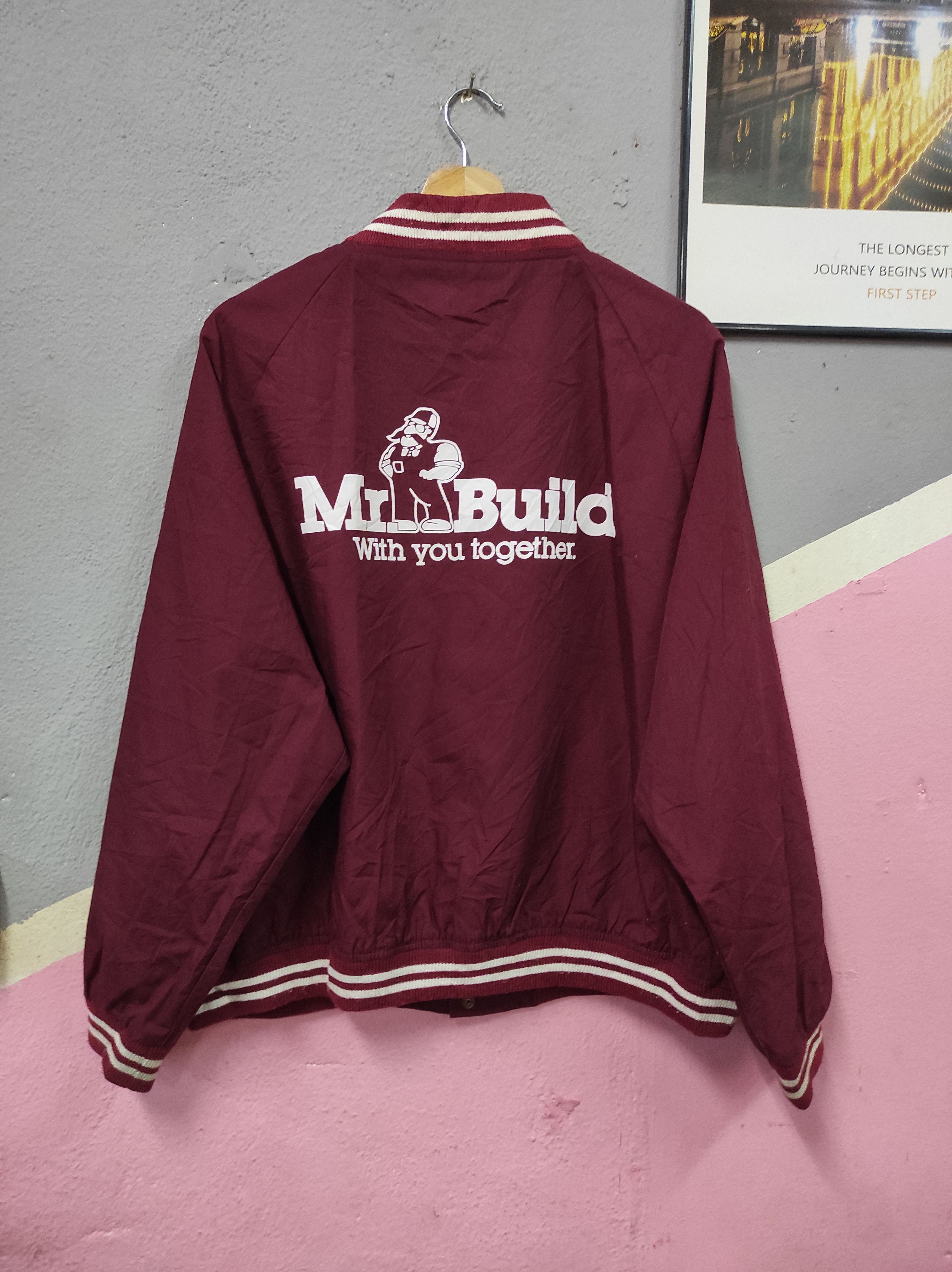 Japanese Brand × Streetwear × Varsity Jacket MR BUILD VARSITY JACKET ...