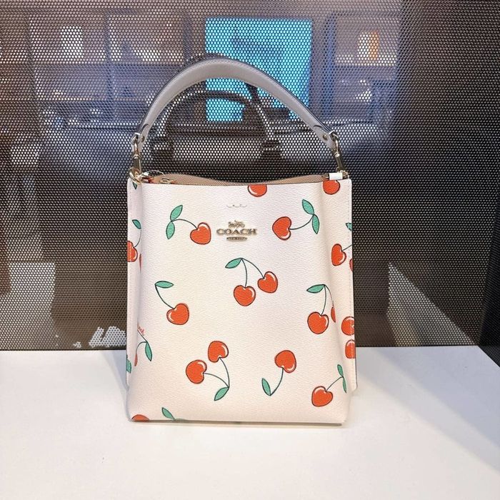 Coach Coach cf422 Mollie Bucket 22 With Heart Cherry Print | Grailed