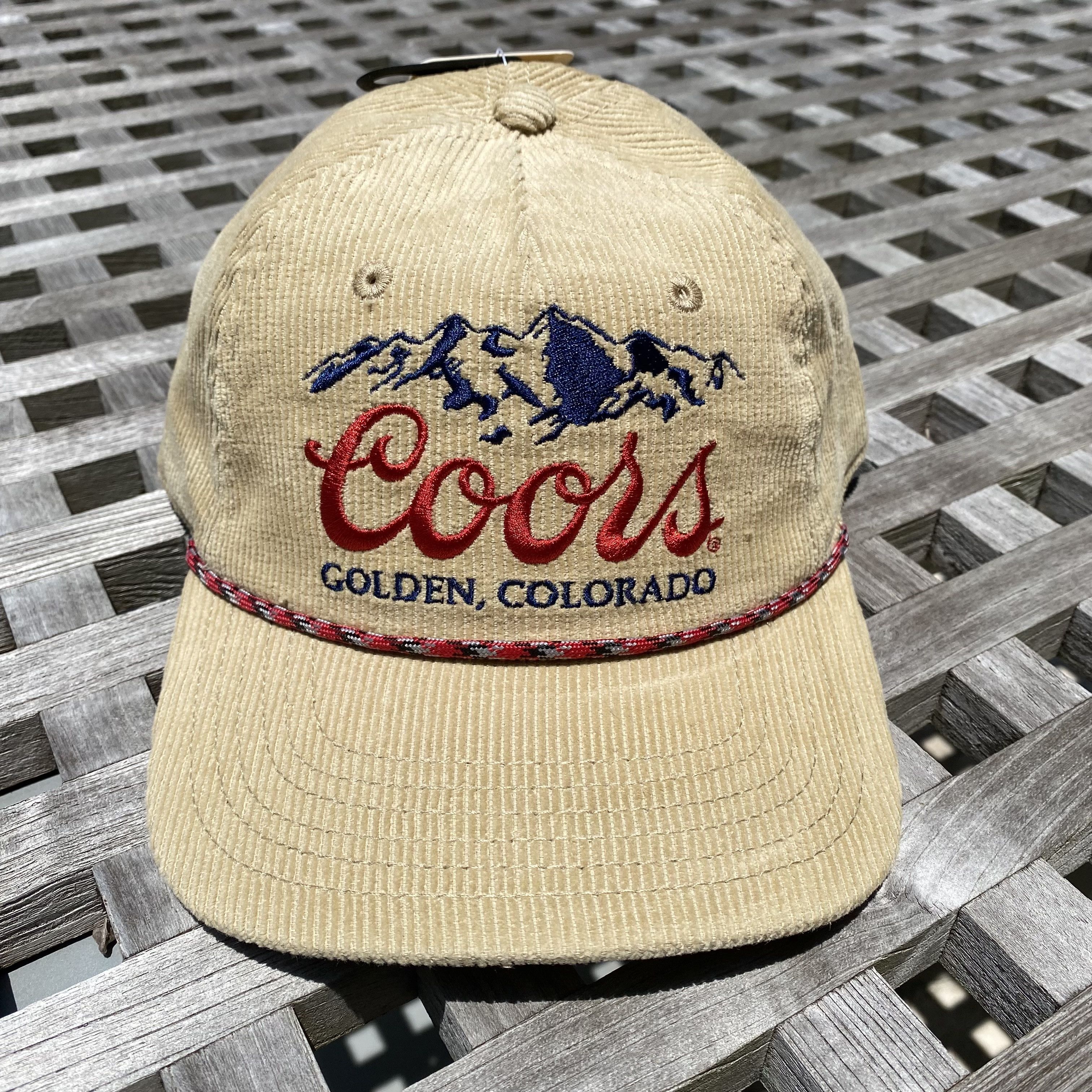 Hats Coors Rocky Mountains Beer Gold Corduroy Snapback Rope Hat | Grailed