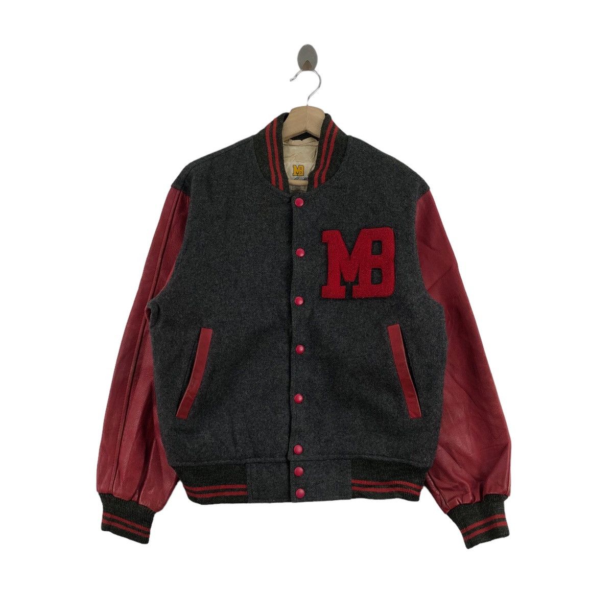 Collegiate × Macbeth × Vintage Vintage 90s MAC BETH Varsity Jacket Wool ...