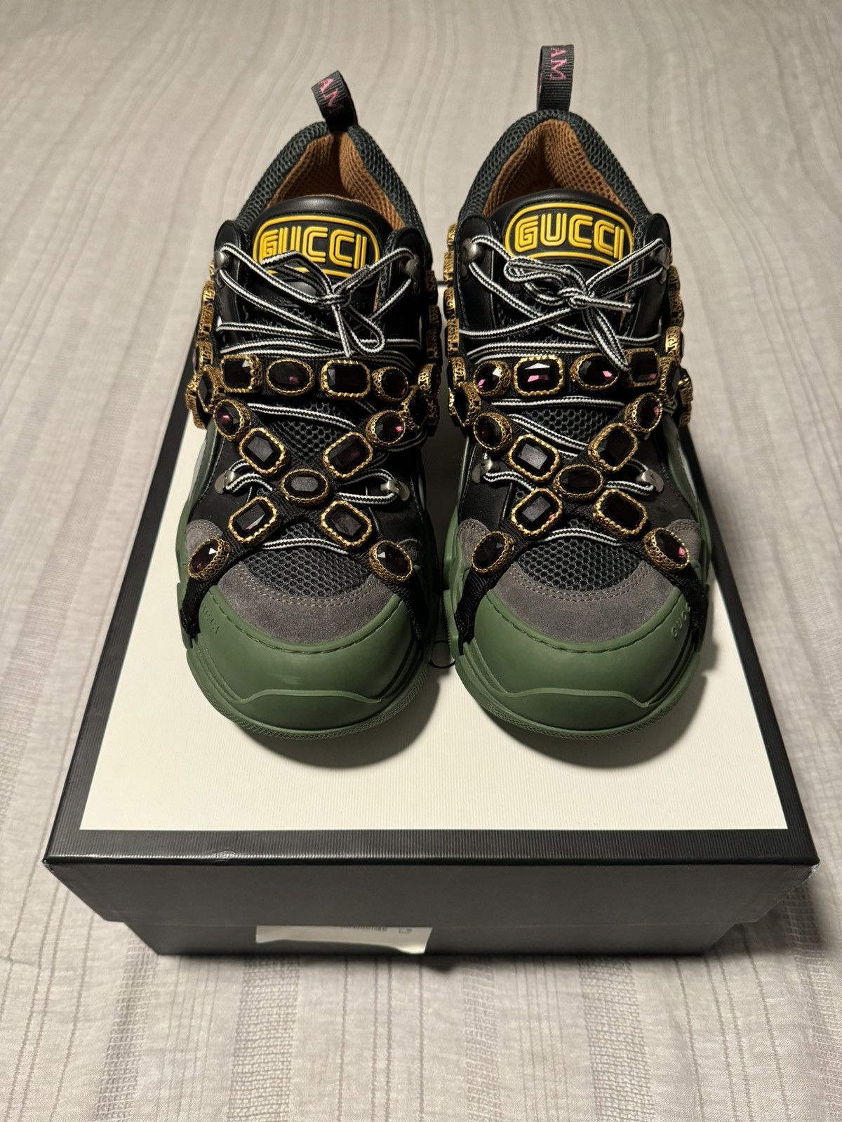 Gucci Gucci Flashtreks SEGA Green Removable crystals | Grailed