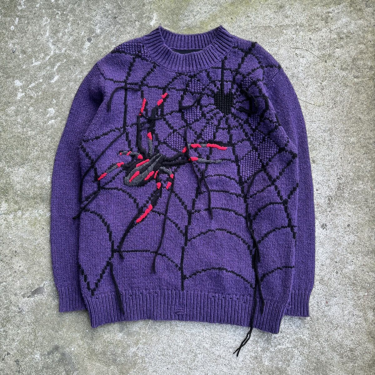 Marc Jacobs THE MARC JACOBS HEAVY KNIT SPIDER PICTURE SWEATER PURPLE ... Marc Jacobs THE MARC JACOBS HEAVY KNIT SPIDER PICTURE SWEATER PURPLE ...