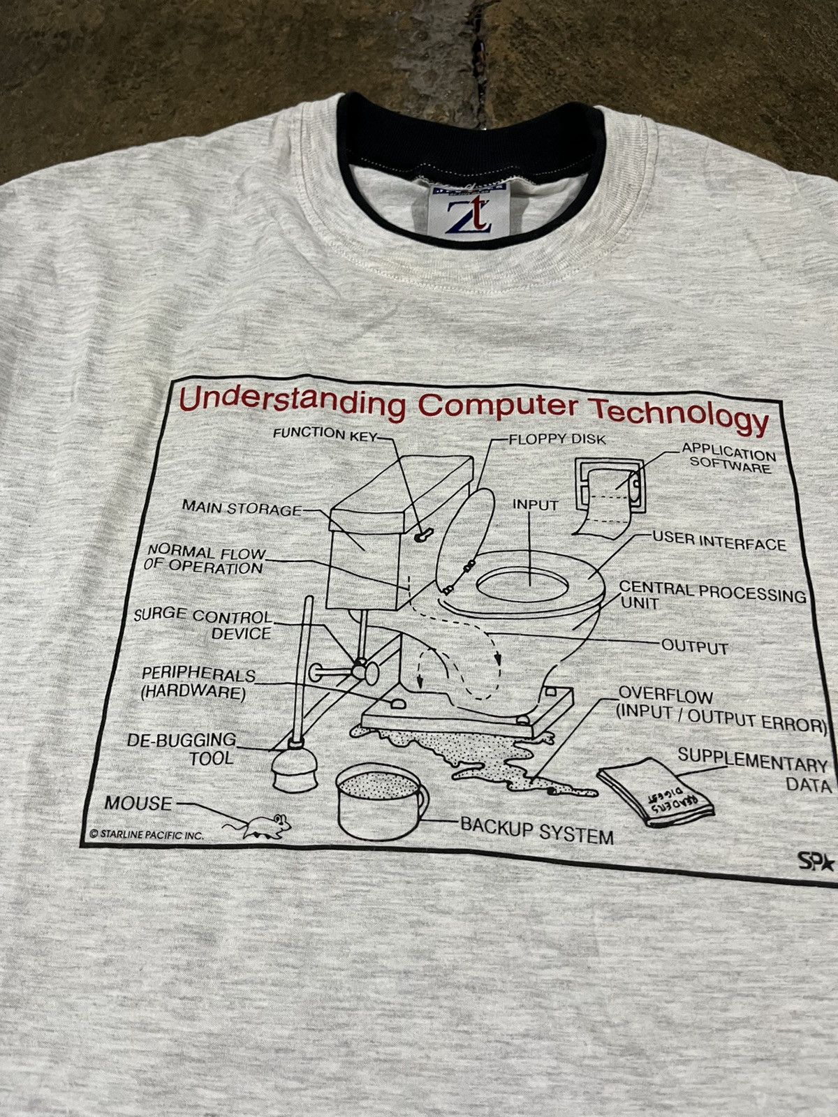 Apple Crazy Vintage 90s Computer Technology Funny Humor Parody Tee ...