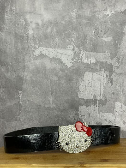 Vintage y2k Hello Kitty Vintage Belt Buckle Avant Garde Rhinestone ...