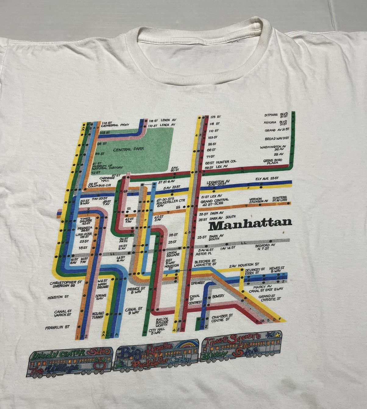 Vintage Vintage 90s New York City Subway Train Map Tourist Graphic ...