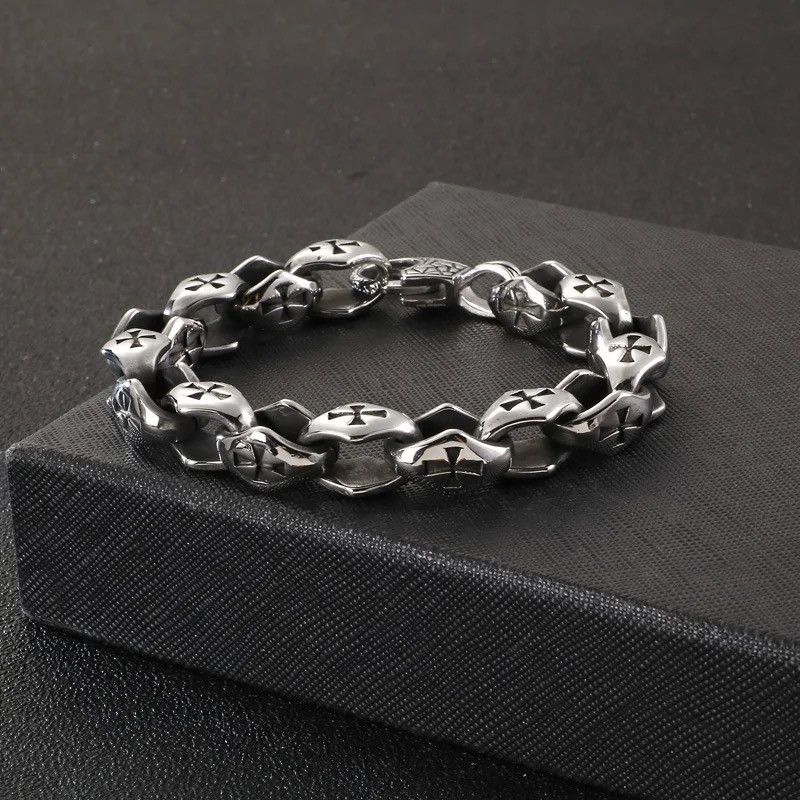 Cuban Link Chain 20 Cm Cross Chain Bracelet | Grailed
