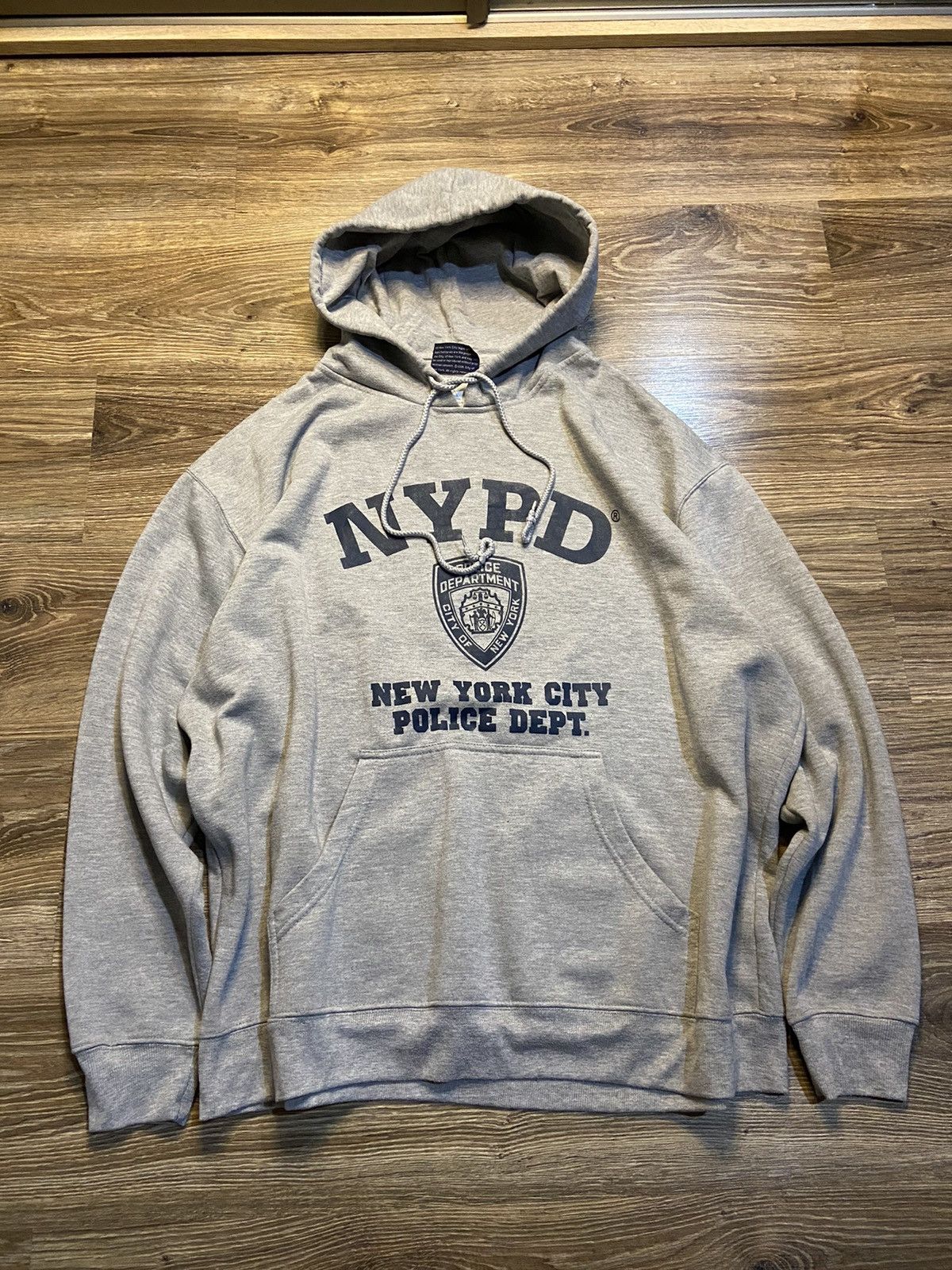 Vintage RARE NYPD 2006 Vintage Oversize Hoodie Grey Boxy y2k 90's | Grailed