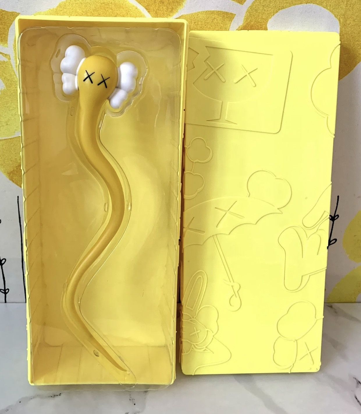 Kaws × Medicom Toy KAWS x MEDICOM BENDY YELLOW Vinyl Art Toy 2004 | Grailed