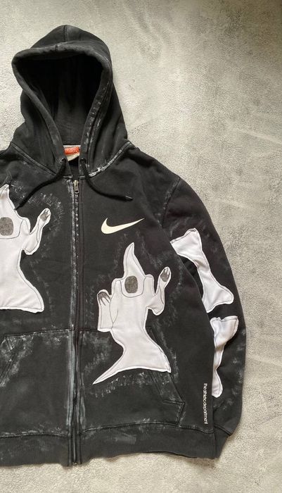 Nike Nike Ghost x Skeleton distressed custom hoodie | Grailed