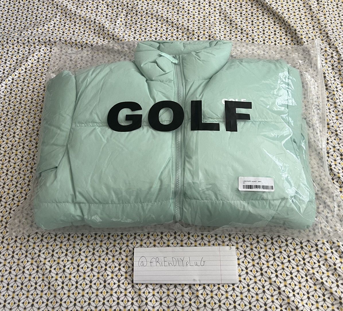 Golf Wang Logo Puffy Jacket - Mint | Grailed