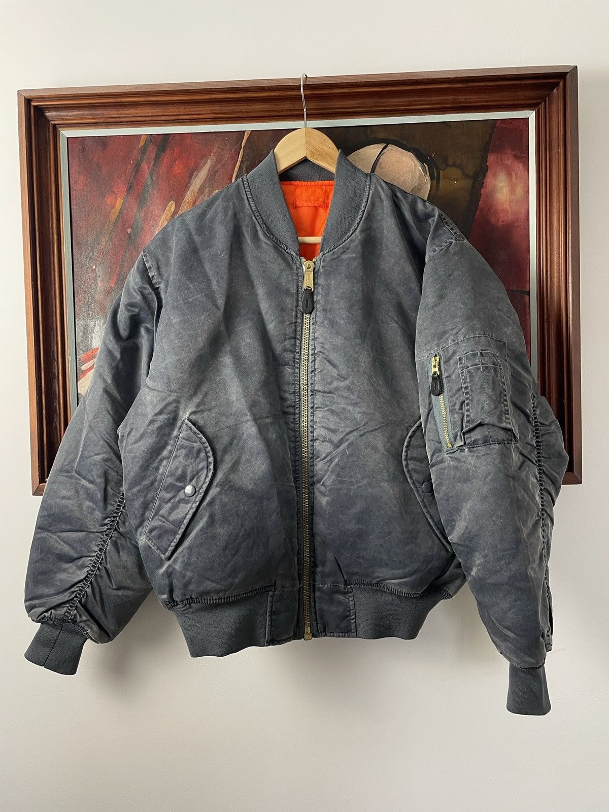 Vintage Alpha Industries Ma1 Flyer Washed Vintage Bomber Jacket USA | Grailed