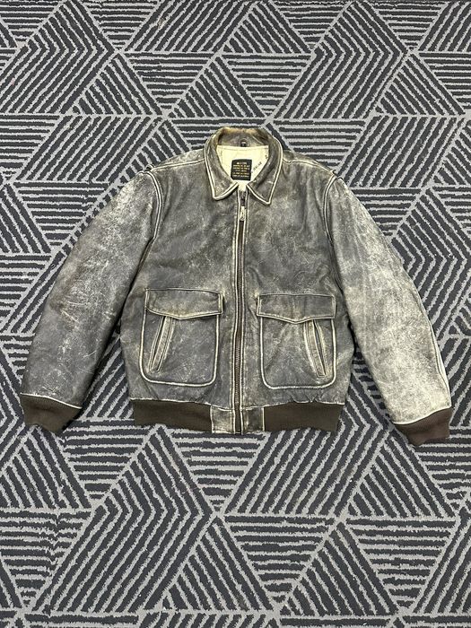 Vintage Vintage AM-3 TYPE Military Leather Jacket | Grailed
