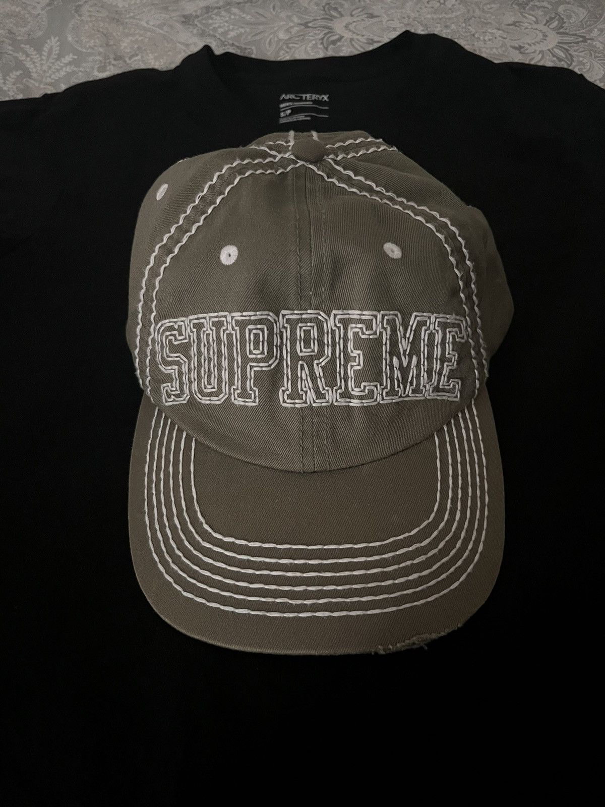 Supreme Supreme big stitch 6 panel | Grailed