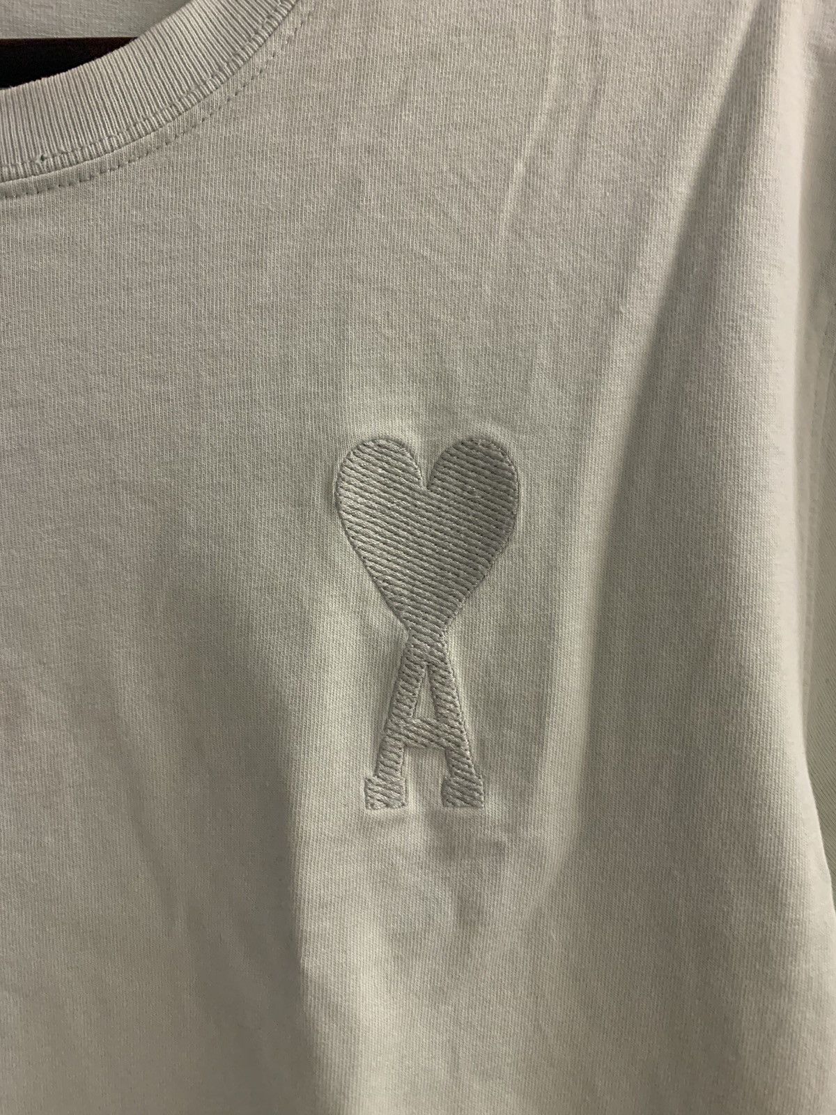AMI Ami Paris Logo Embroidered T-Shirt | Grailed