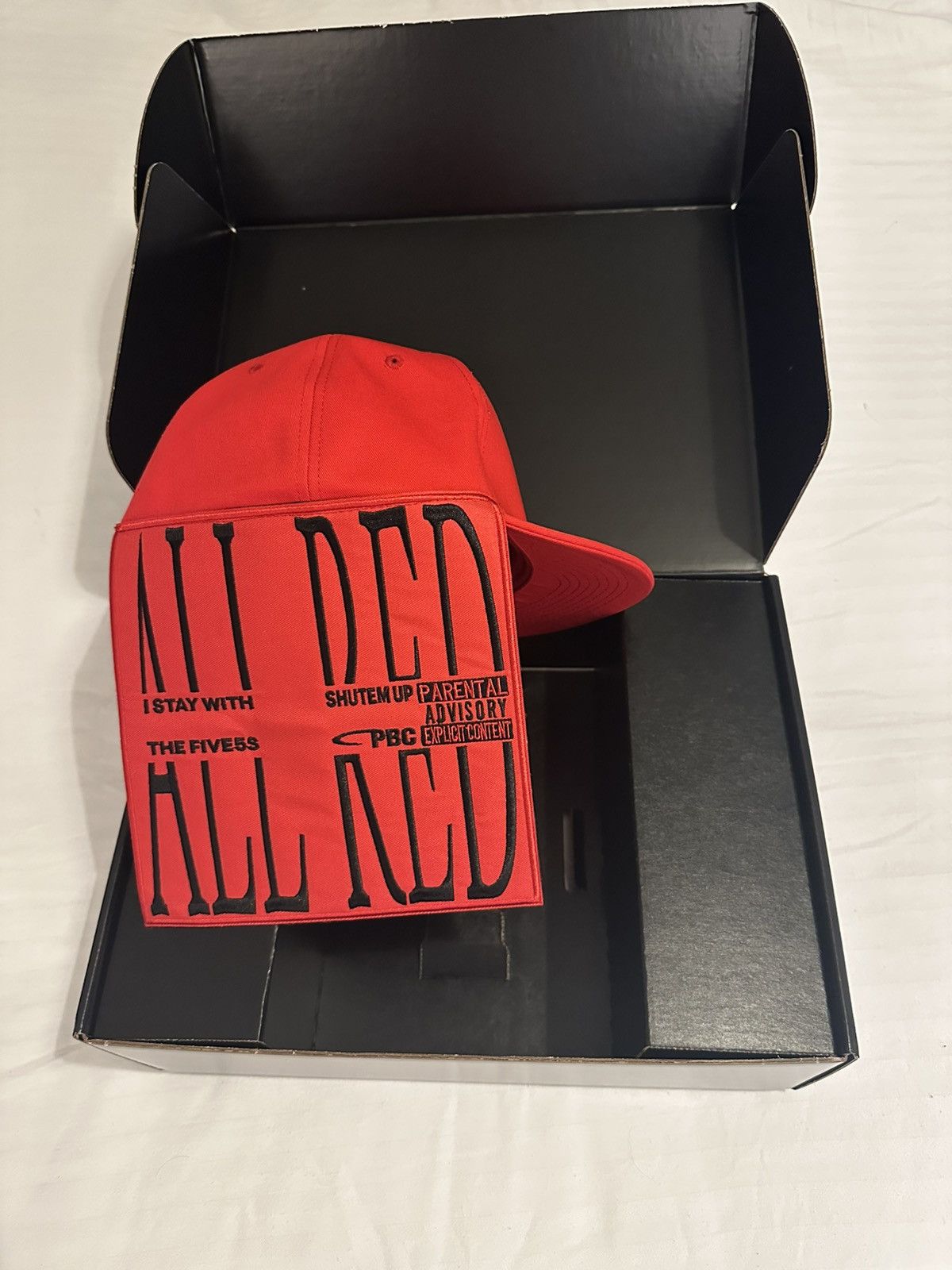 Playboi Carti Playboi Carti ALL RED cap box set | Grailed