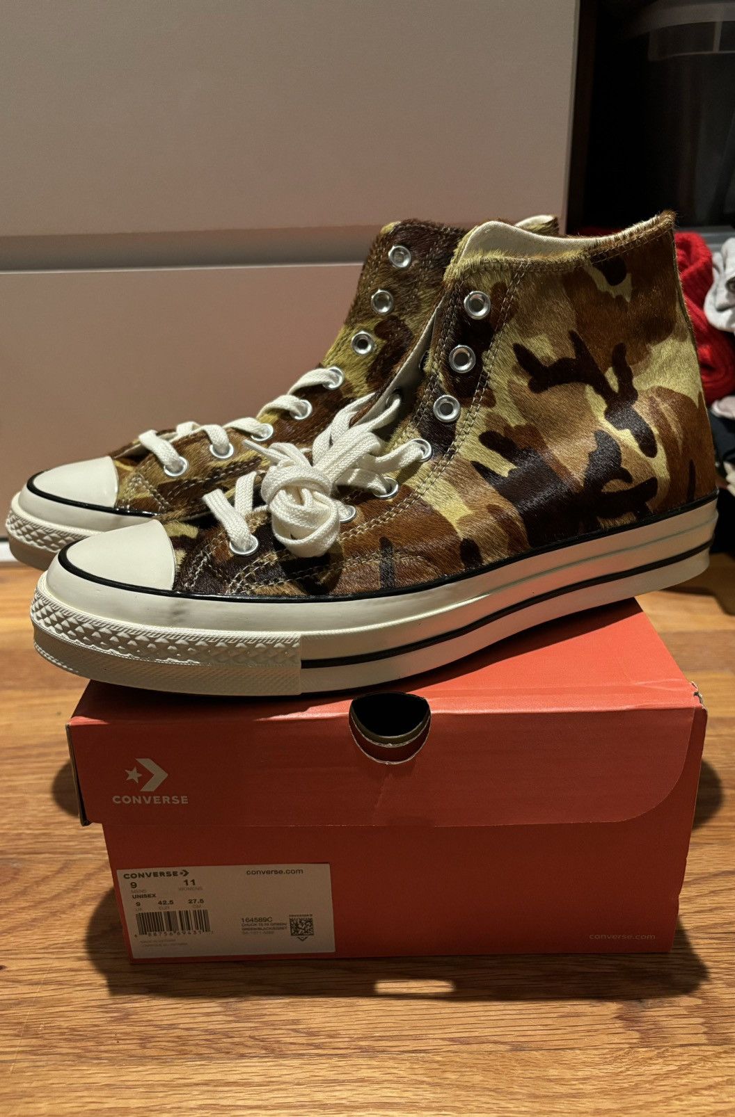 Converse Converse chuck taylor 70 high top camo pony hair real fur ...
