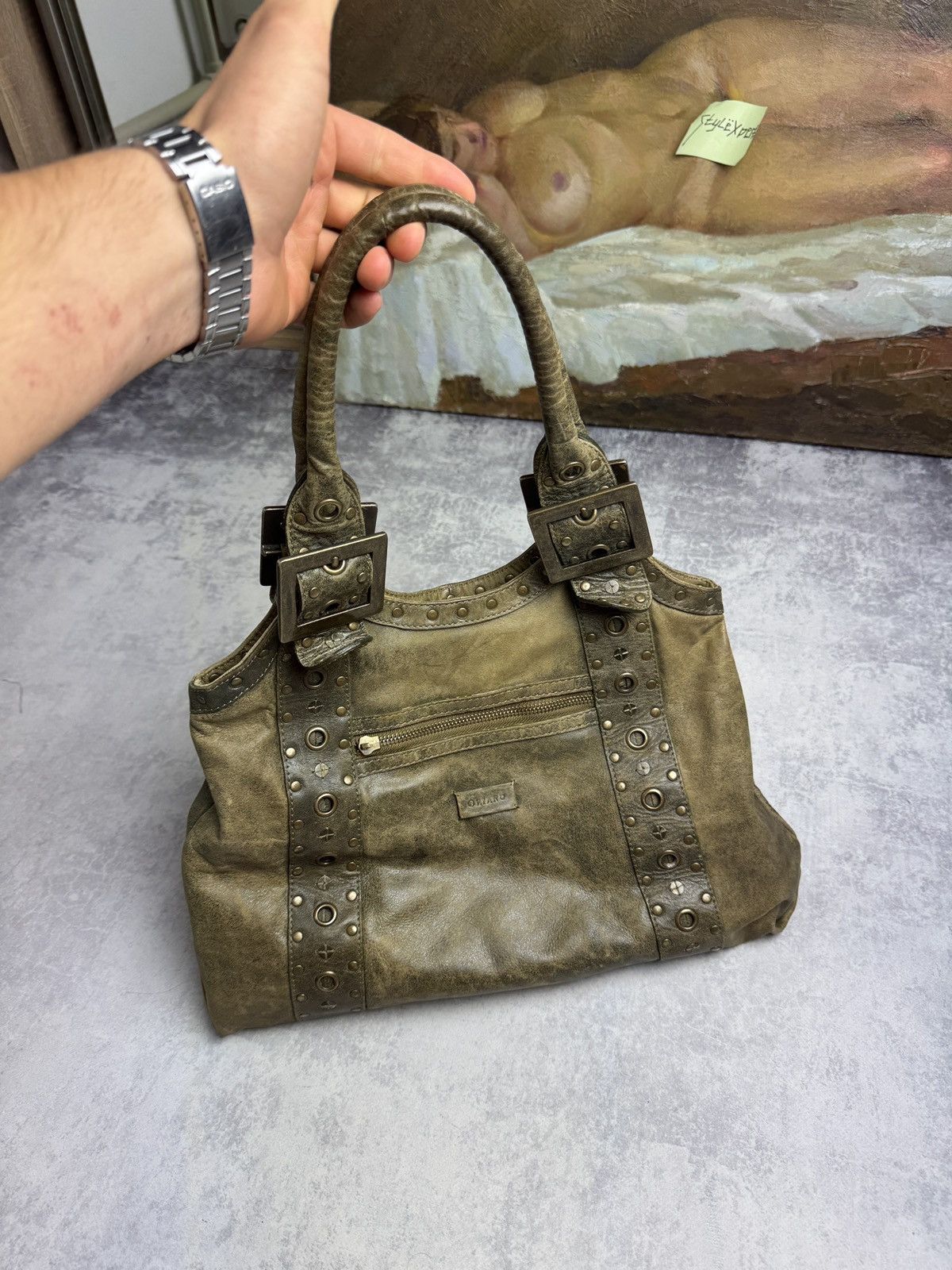 Vintage Crazy Oriano Y2K Leather Hand Shoulder Mini Bag Clutch | Grailed