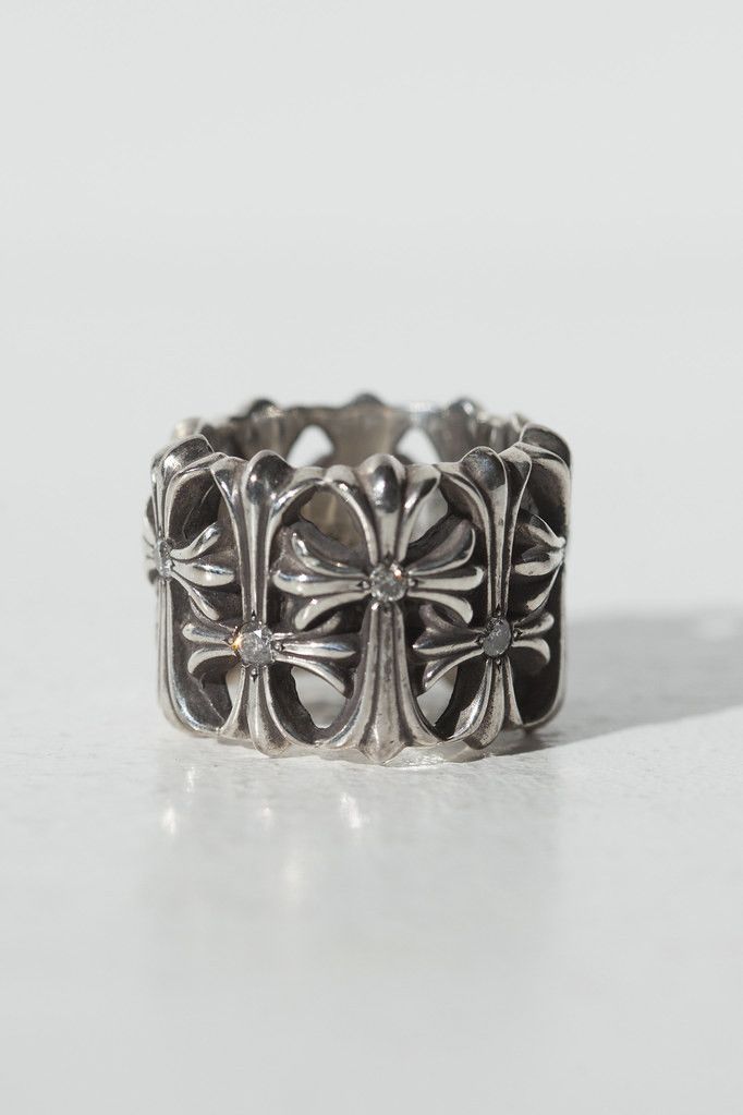 Chrome Hearts Diamond Cemetery ring US 9 | Grailed
