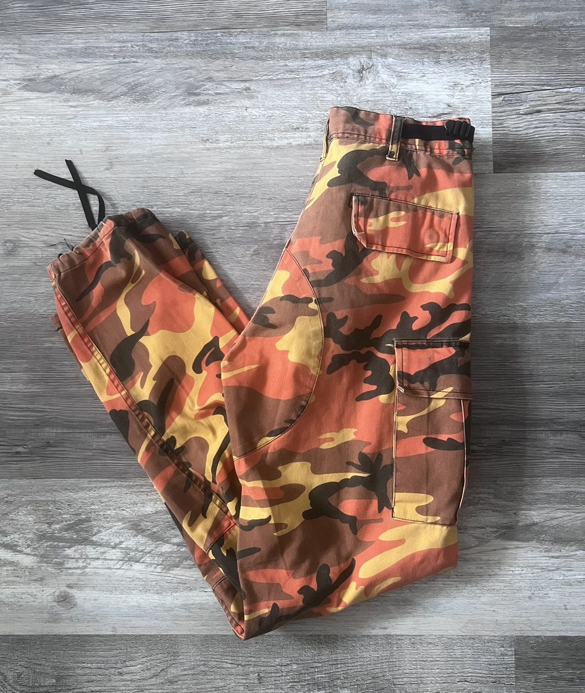 Vintage Orange Cargo Military Pants | Grailed