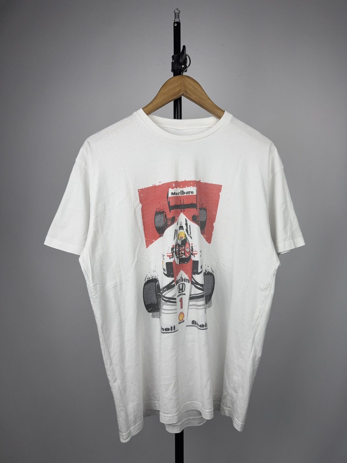 Honda 00s Racing Marlboro Honda McLaren F1 Graphic T-Shirt | Grailed