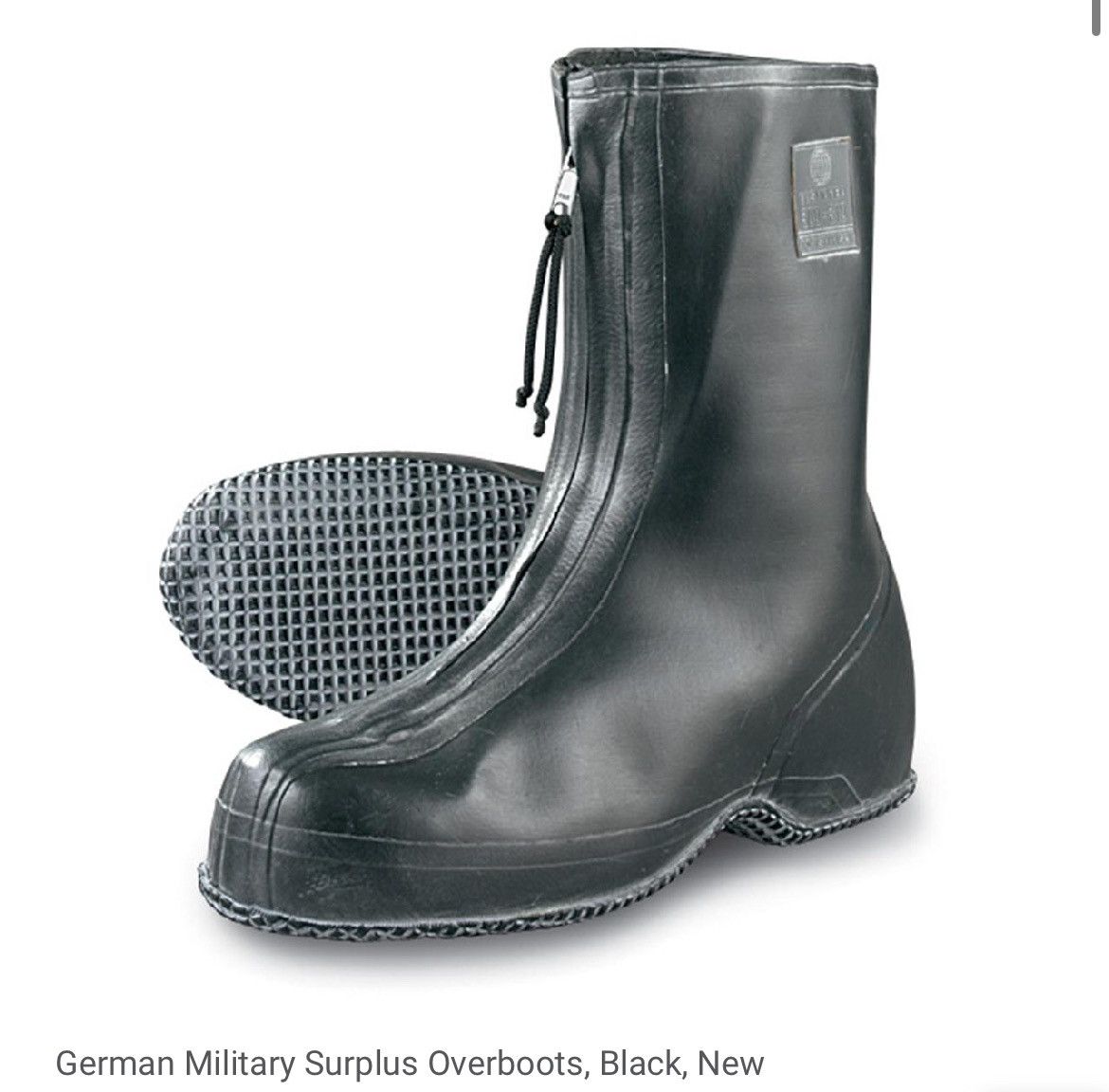 Military × Vintage German Military Surplus Overboots, Black, Like New ...