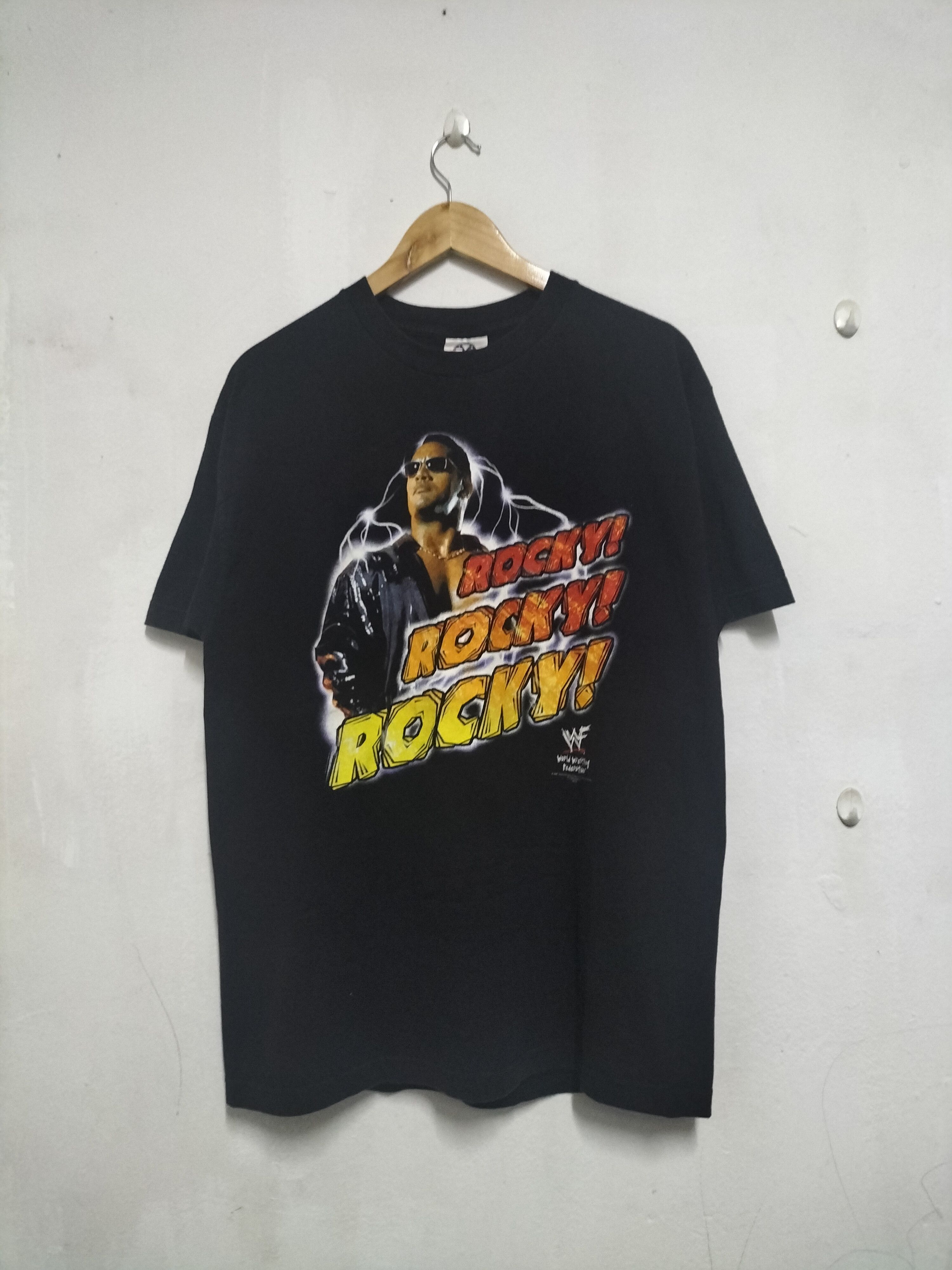 Wcw/Nwo × Wwe × Wwf Rare vintage WWF The Rock 2001 t-shirt | Grailed