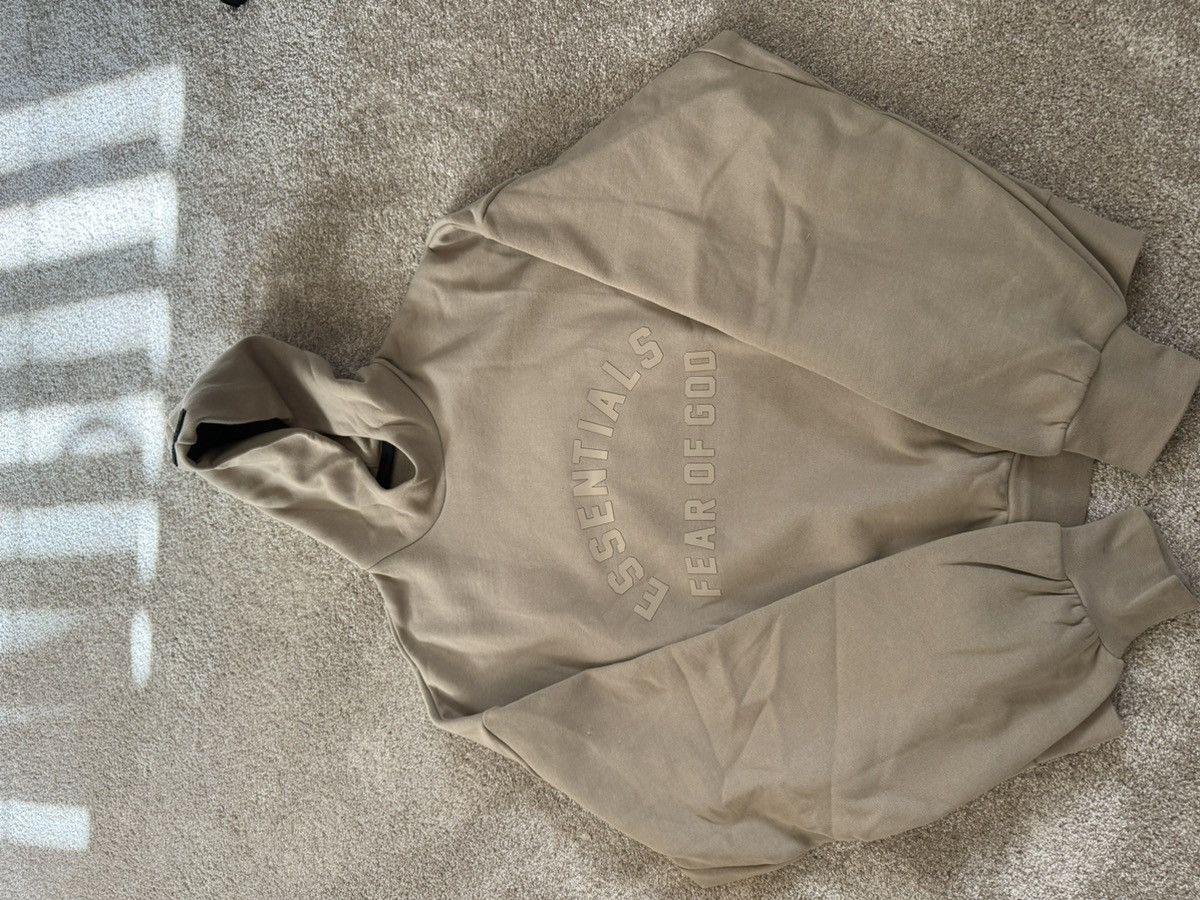 Essentials × Fear of God Fear of god essentials dusty beige hoodie ...