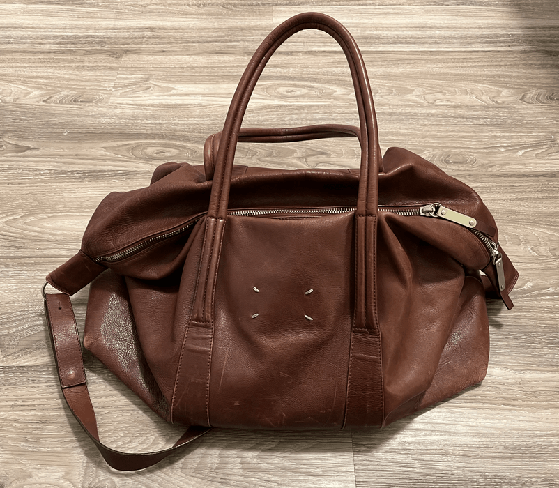 Maison Margiela Leather Weekender Duffel Bag | Grailed