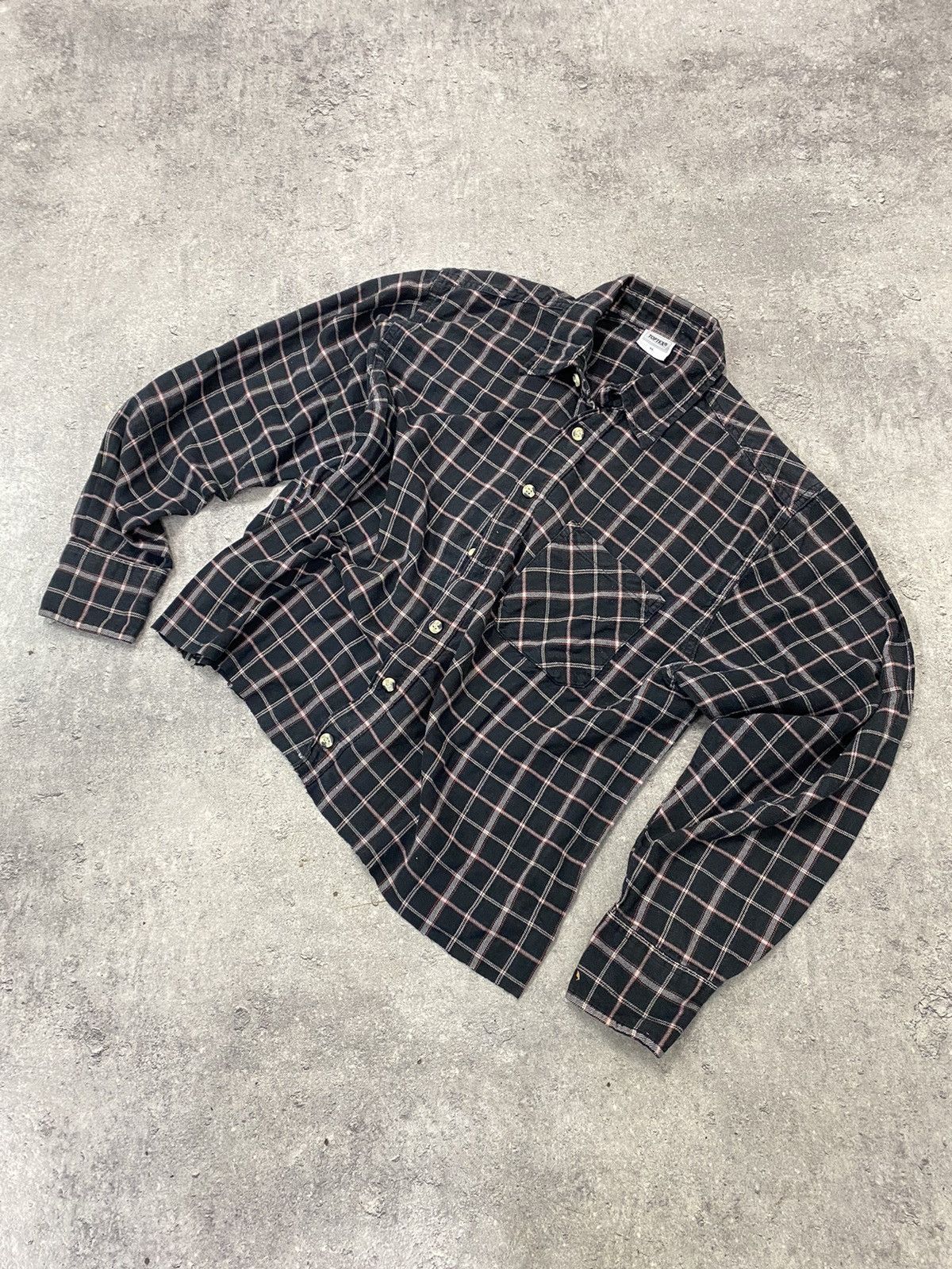 Vintage ᶠᵃⁿᶜʸᵍᵘʸBOXY Flannel Shirt Vintage Cropped Button Up 90s 80 ...