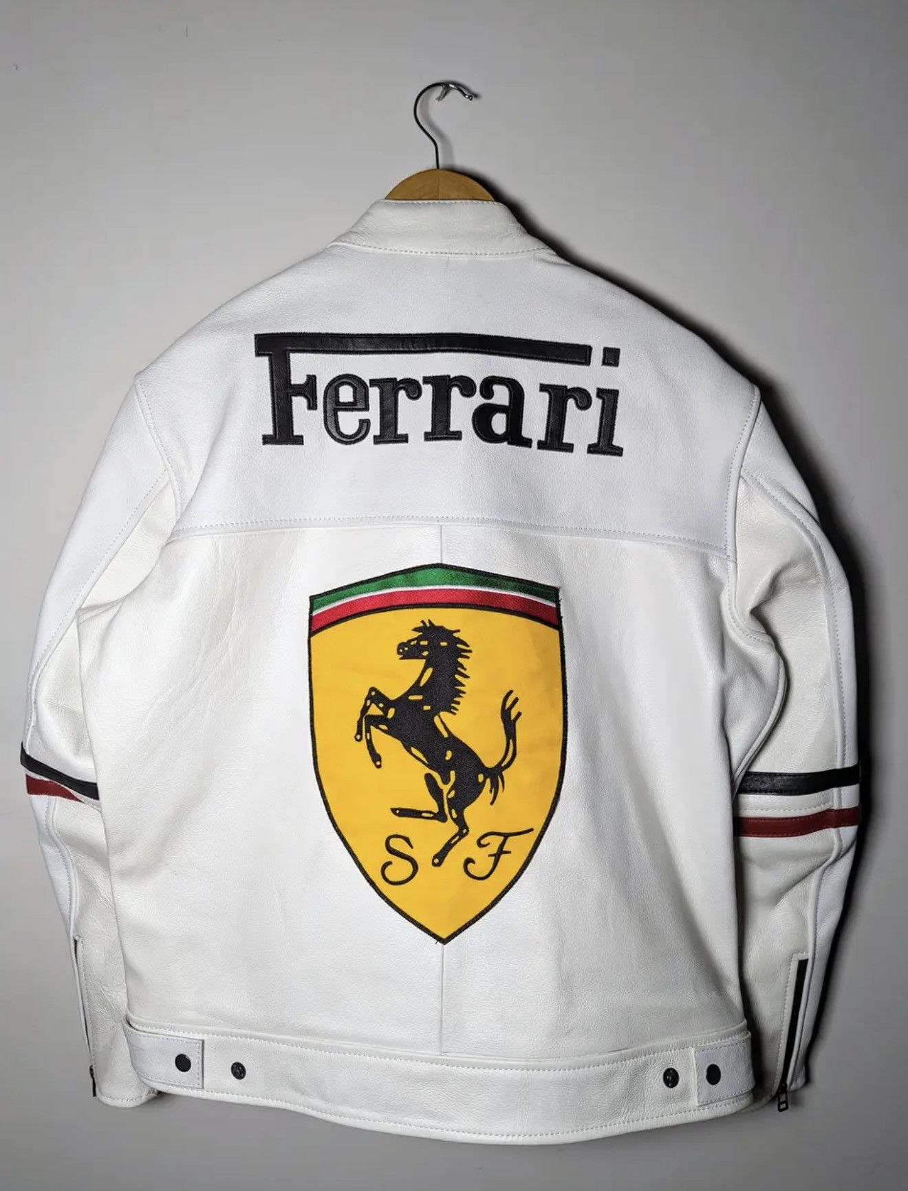 Ferrari Vintage Michael Schumacher Ferrari F1 Leather Racing Jacket ...
