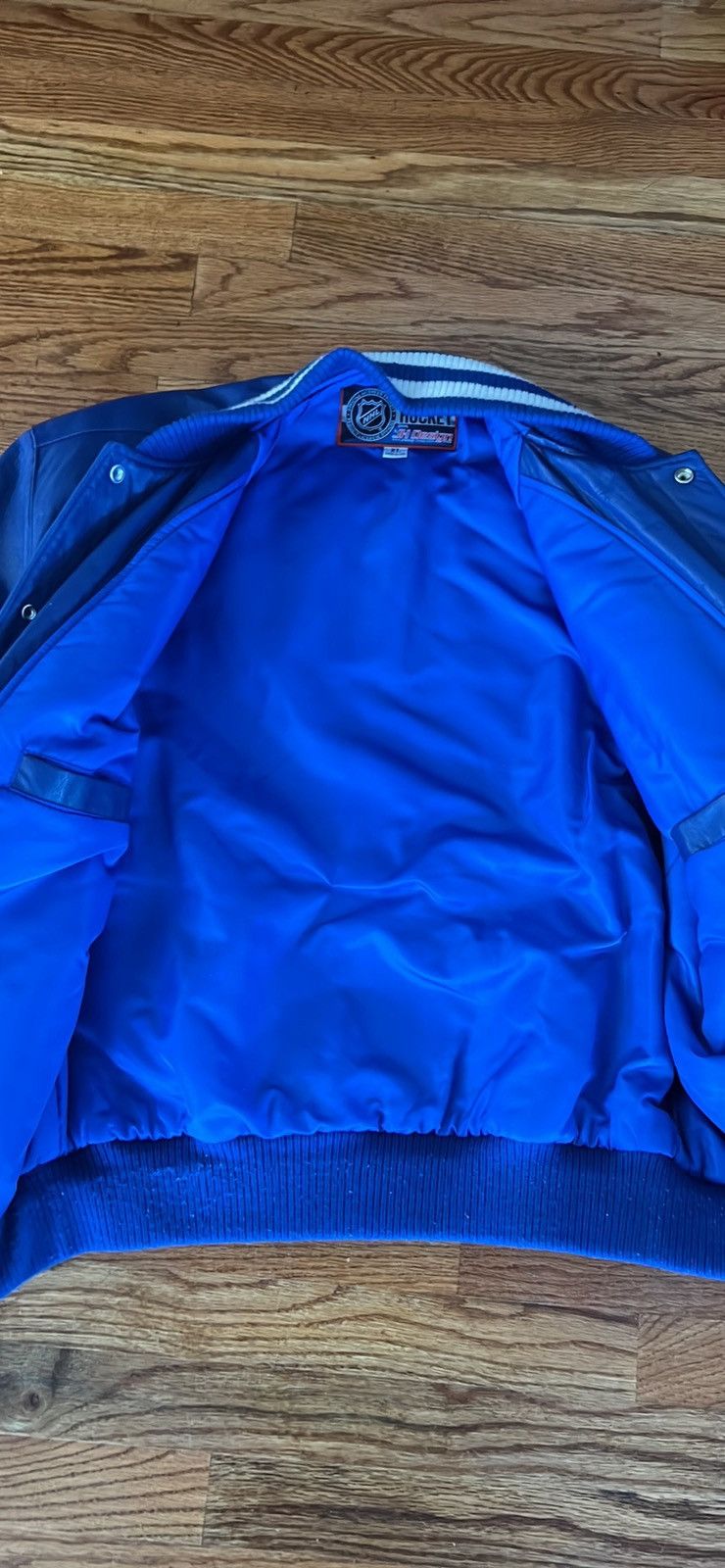 JH Design New York Rangers leather jacket in blue X-Large JH designs ...