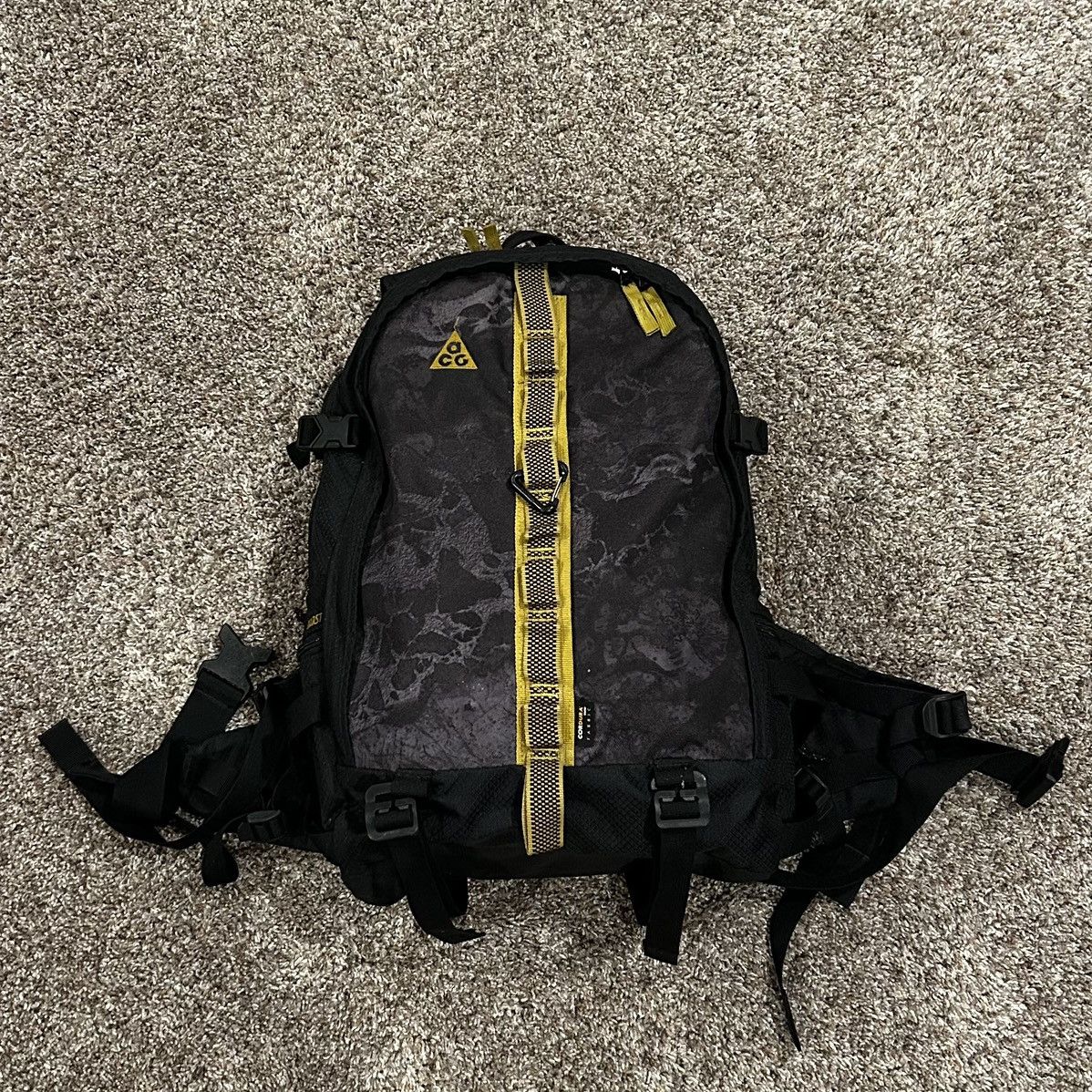 Nike ACG Nike ACG Karst Backpack Bag Peat Moss Black Yellow | Grailed
