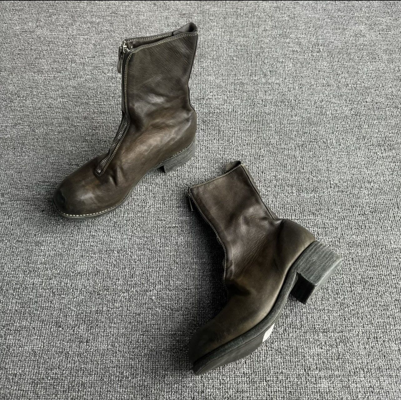 Guidi Guidi PL2 Dark Brown Leather Front Zip Boots | Grailed