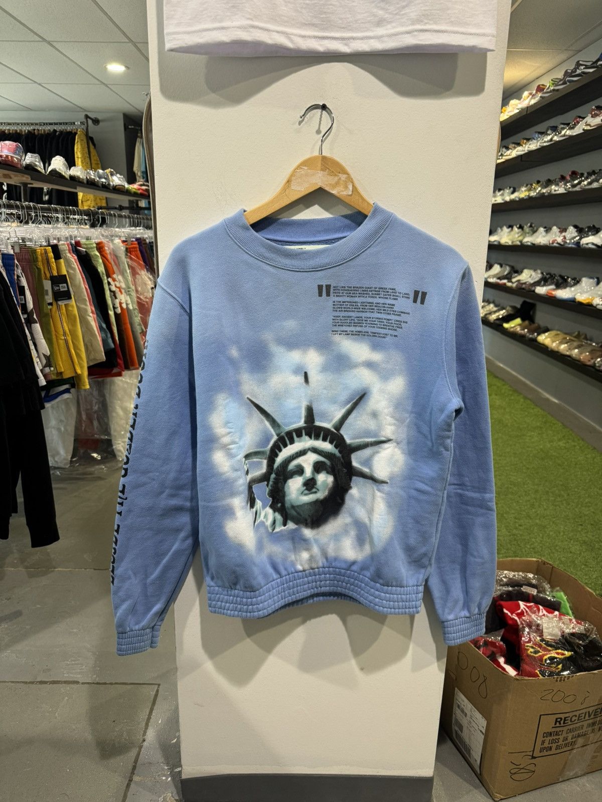 Off-White Off-White Statue Of Liberty Crewneck | Grailed
