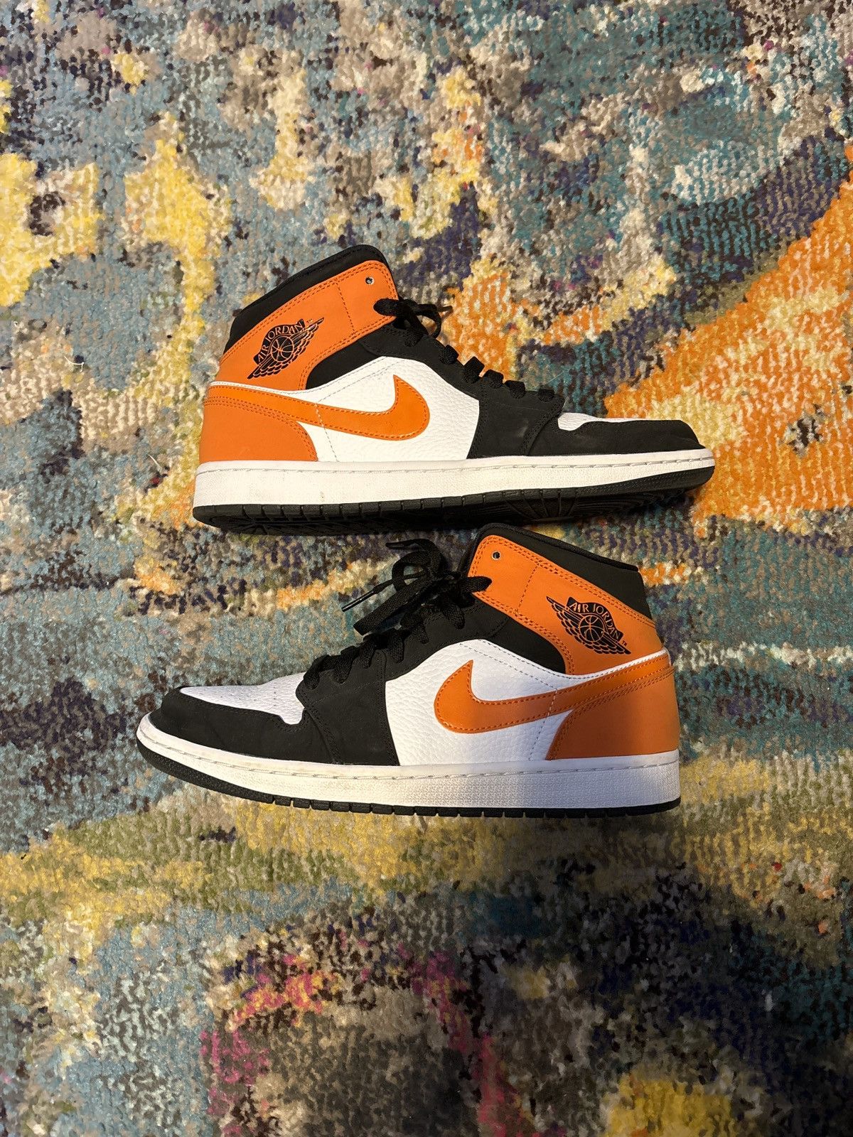 Nike Air Jordan 1 Mid Orange “Shattered backboard” | Grailed