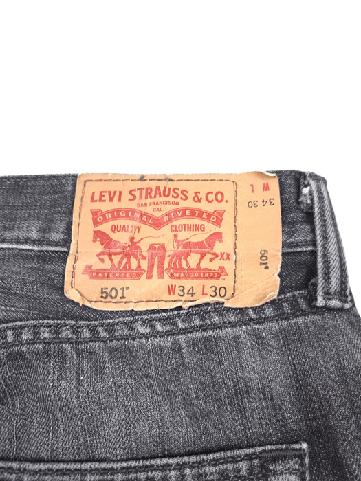 Vintage 💎 Vintage Levi's 501 34/30 Washed Grey Straight Jeans | Grailed