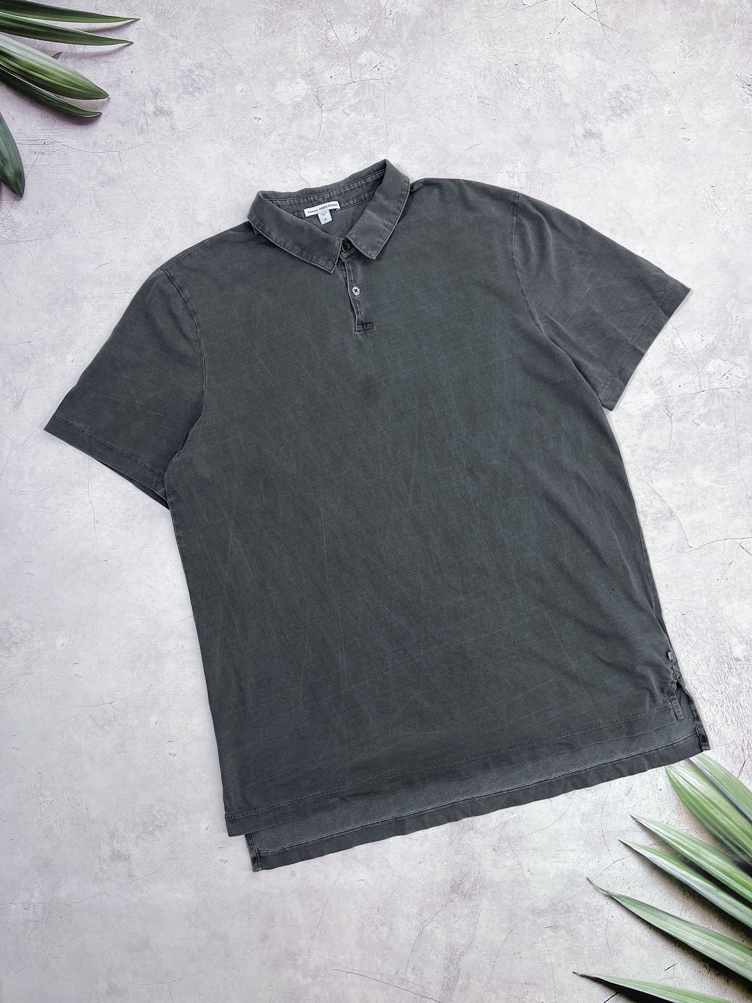James Perse James Perse Supina Cotton Polo T-Shirt | Grailed