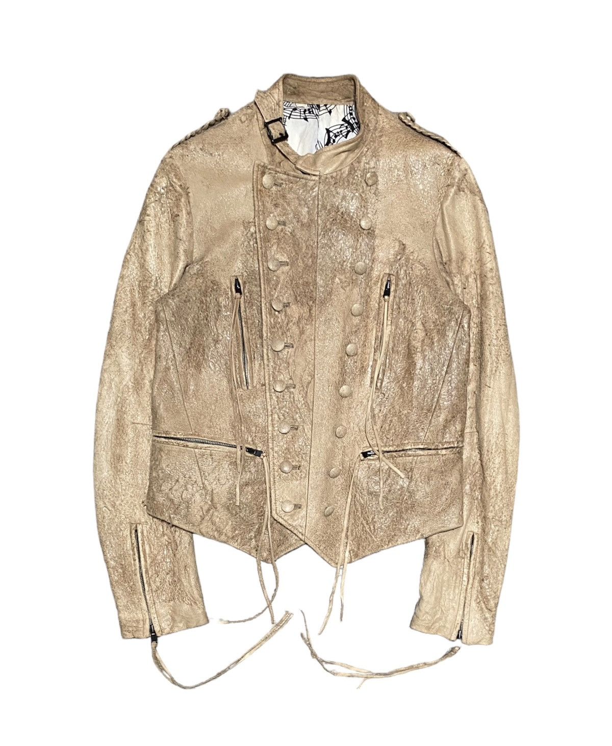 Number (N)ine SS07 “About A Boy” Blistered Leather Napoleon Jacket ...