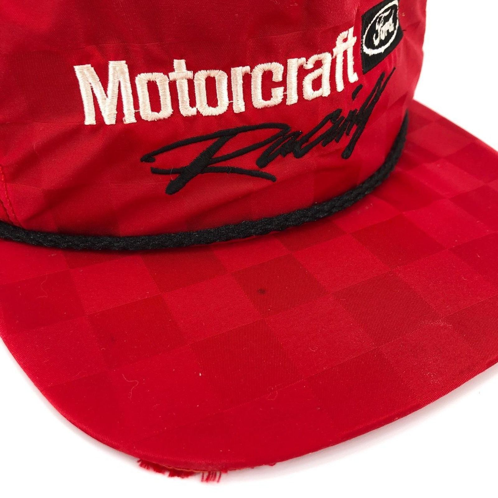 Vintage 90s Ford Motorcraft Racing red checkered hat 1990s vintage ...
