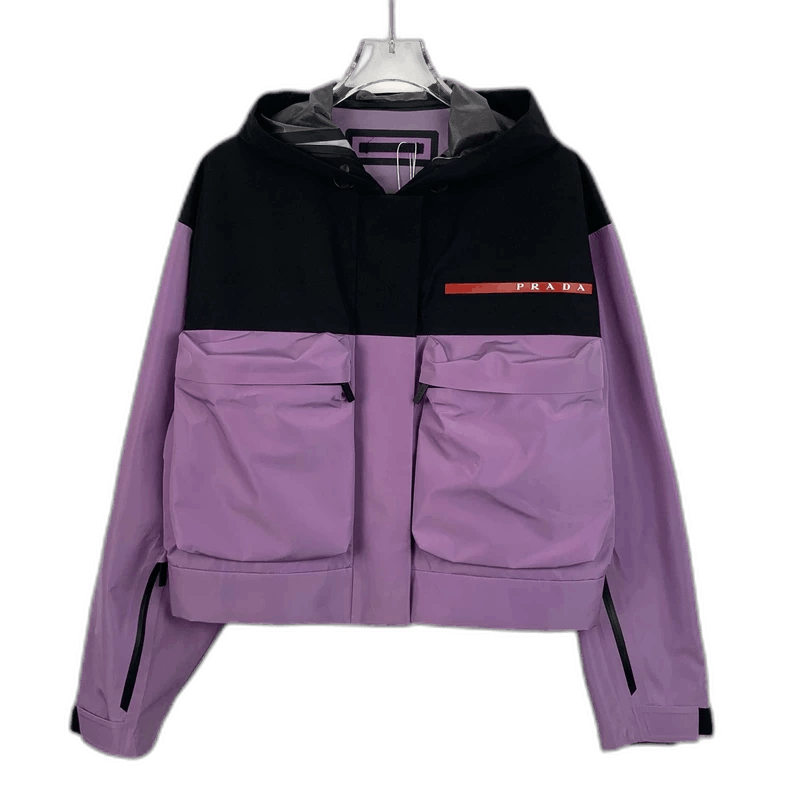 Prada Prada Purple Logo Hooded Jacket L Size | Grailed