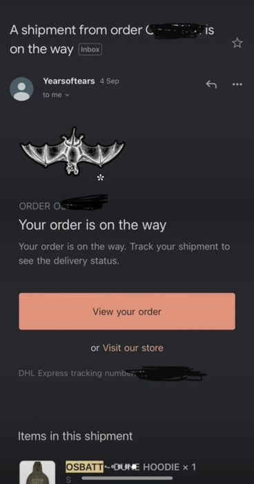 Vintage RARE Years Of Tears ‘OSBATT’ Dune Hoodie | Grailed