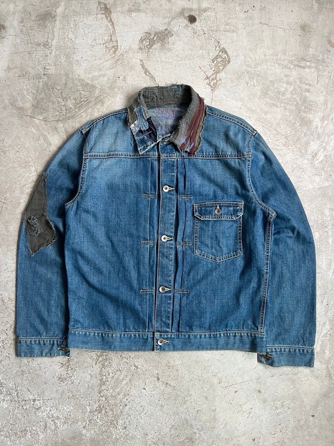 1 Of 1 × Distressed Denim × Made In Usa Patched Vintage 1 Of 1 × Distressed Denim × Made In Usa Patched Vintage
