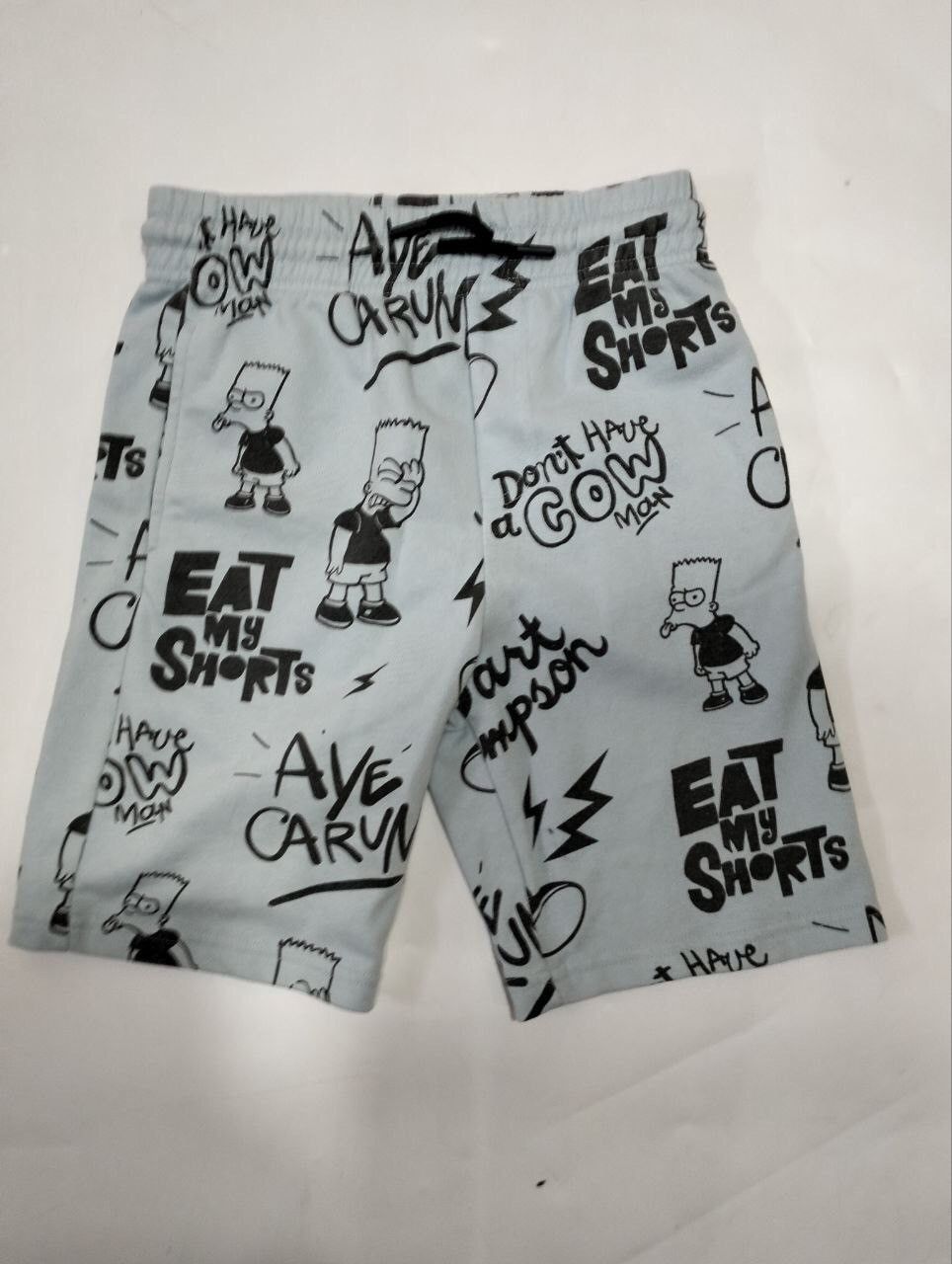 H&M Small Bart Simpson H&M Gray shorts | Grailed