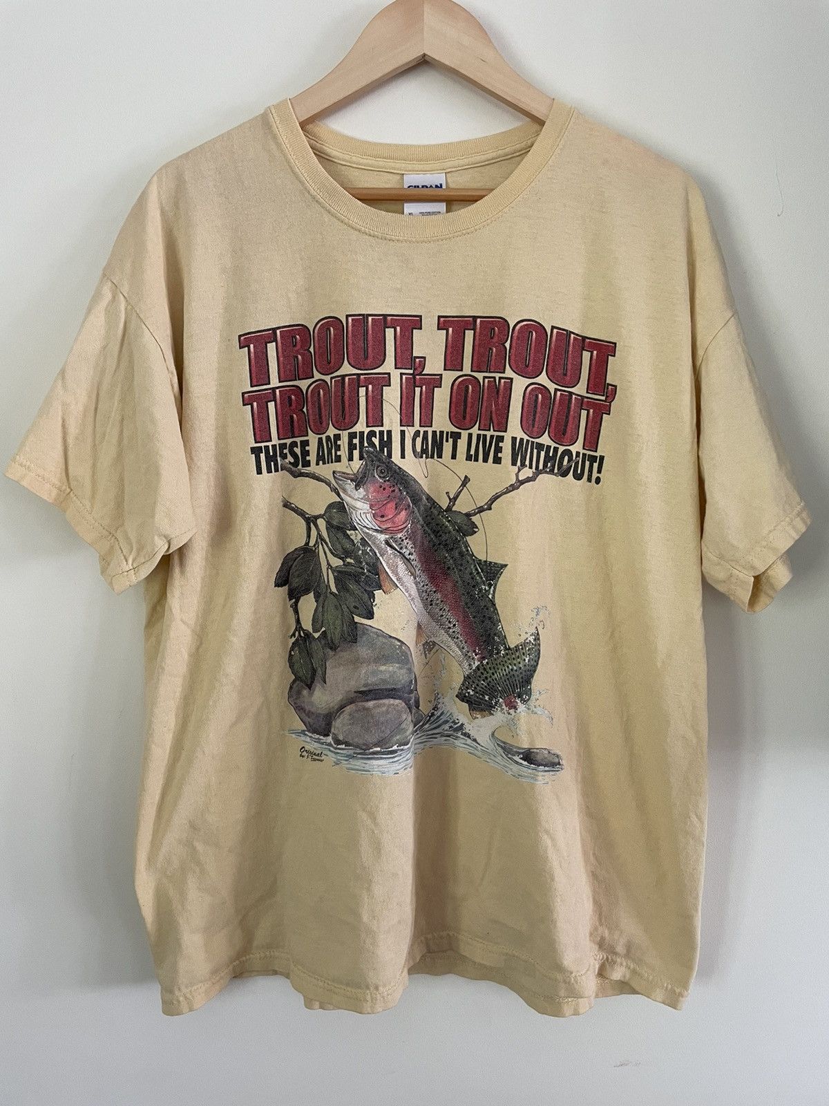 Vintage Y2K Funny Fishing Trout Shirt | Grailed
