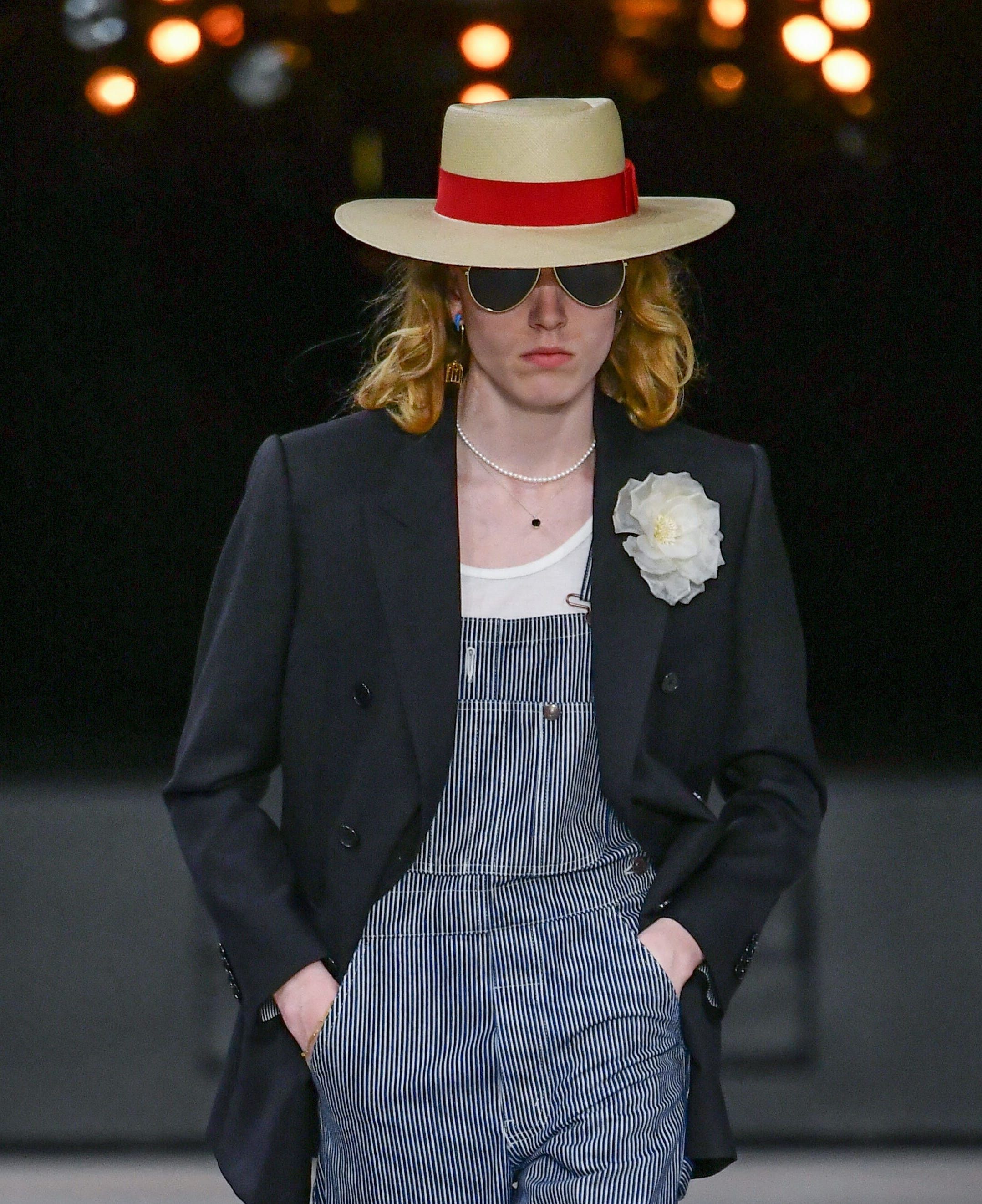Celine × Hedi Slimane Celine SS20 Straw Hat with Red Ribbon size 59 ...