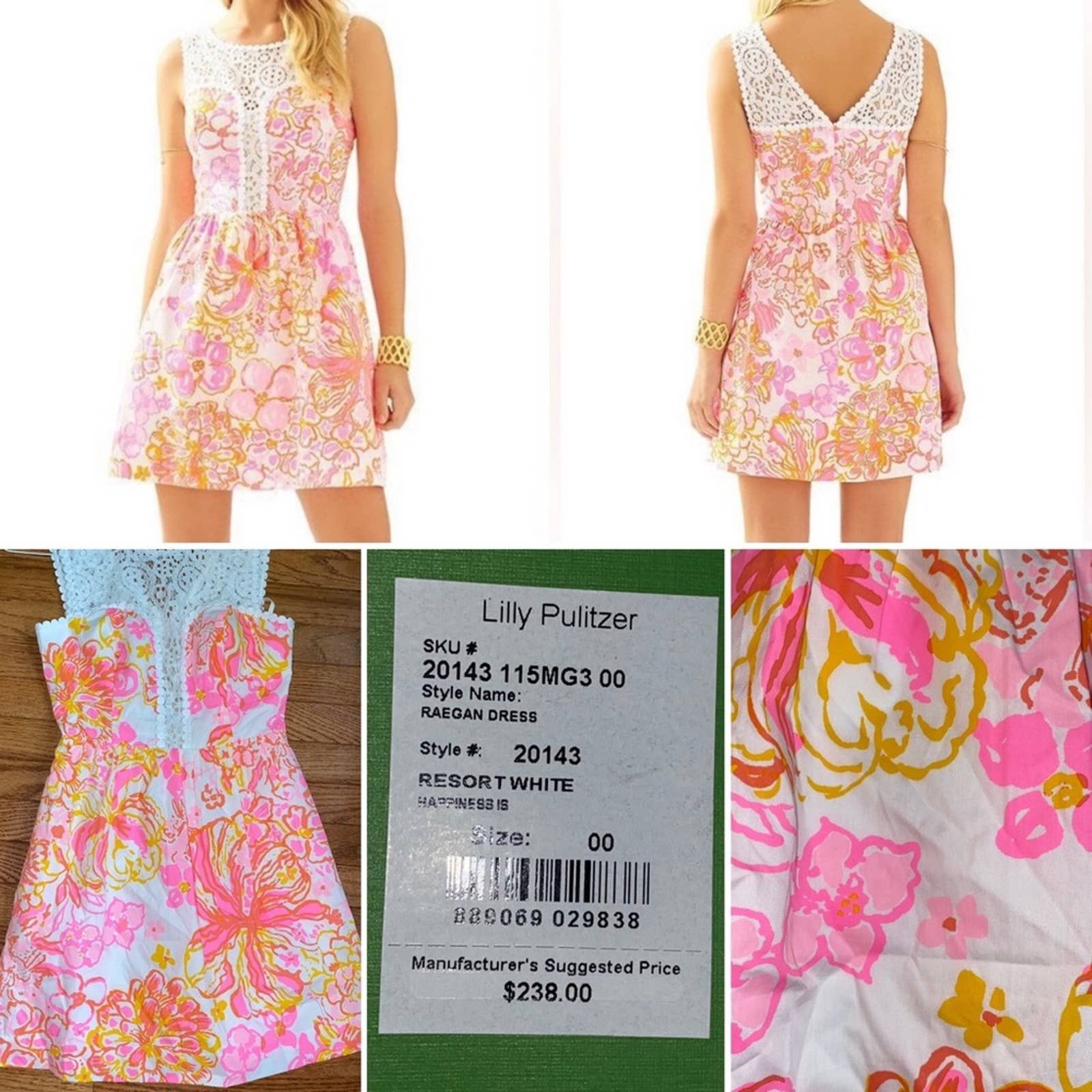Lilly Pulitzer New 238 Lilly Pulitzer Raegan Dress Happiness 00 Grailed
