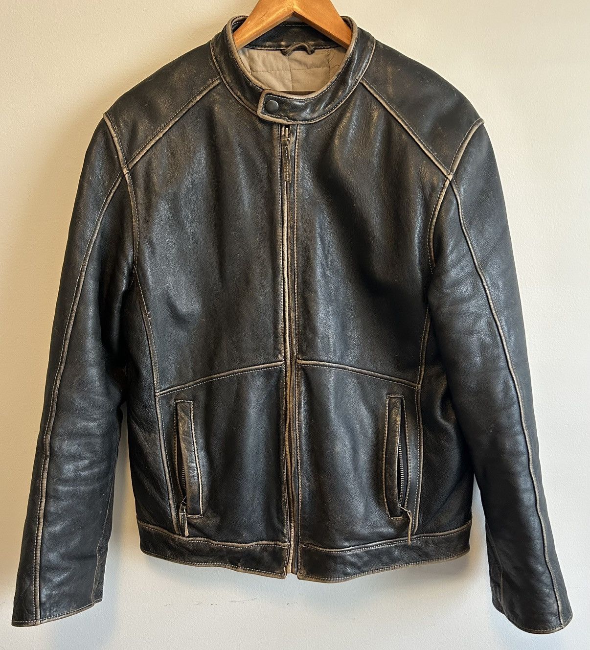 Danier × Streetwear × Vintage Danier Motorbike Jacket Genuine Leather ...